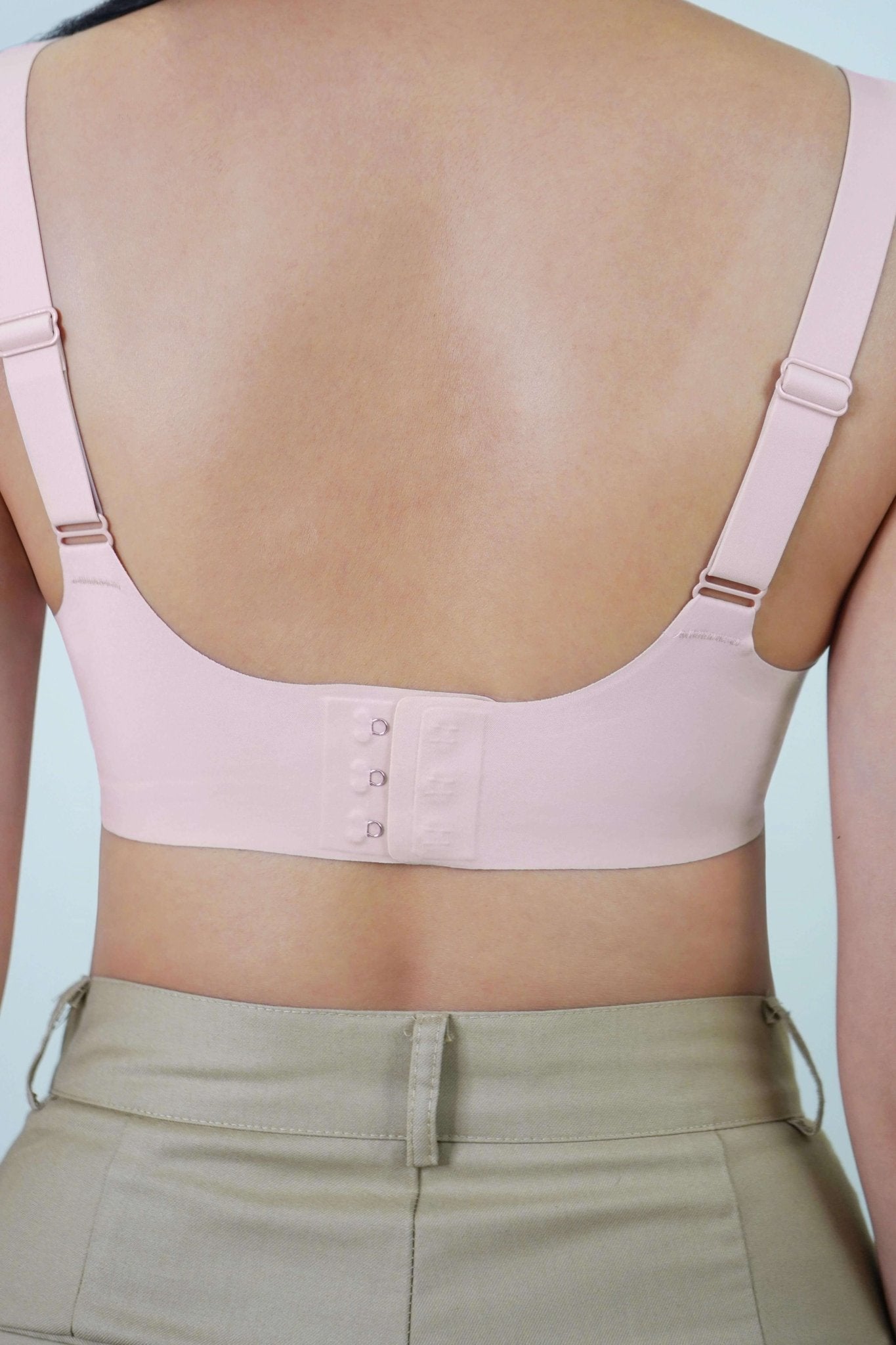 [star Product] Wavy Support Antigravity Seamless Bra In Chalk Pink